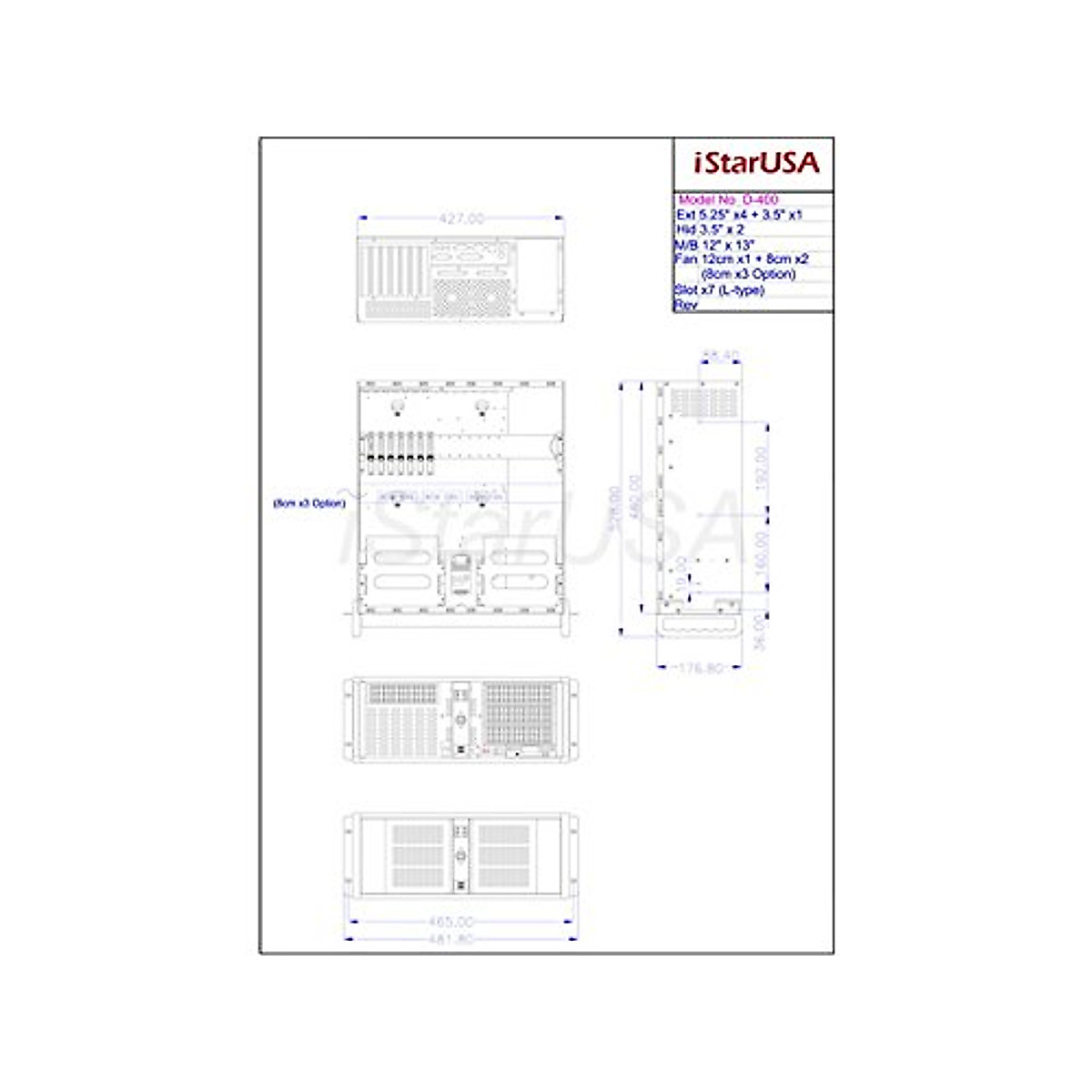 iStar D Storm D-400 4U Rackmount Server Chassis