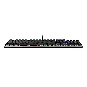 Cooler Master USB Type-C (Keyboard Side), USB 2.0 Type A (Computer Side) Sk-650-Gklr1-US SK650 Mechanical Keyboard with Cherry MX Low Profile Switches In Brushed Aluminum Design,BlacK Layout,Full