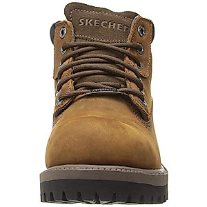 Skechers Men's Sargeants-Verdict Waterproof Boot Fashion, Dark Brown, 11