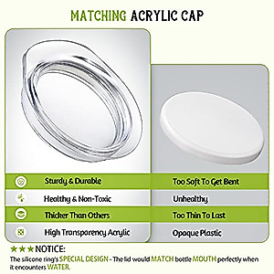 NETANY Set of 4 Glass Carafe with Lid, 1 Liter Beverage Serveware Carafe, Clear Glass Pitcher for Mimosa Bar, Brunch, Cold Water, Juice, Milk, Iced Tea, Lemonade