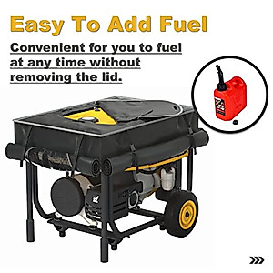 GEHENG Generator Covers While Running,100% Waterproof Generator Cover,All Weather Use, 32"x24" X24 ", Super Heavy Duty 600D Waterproof Polyester Tarp 100% Waterproof, Tear Resistant, Black.