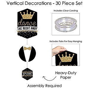 Big Dot of Happiness Prom - Prom Night Party DIY Dangler Backdrop - Hanging Vertical Decorations - 30 Pieces