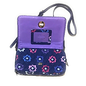 Vera Bradley Turnlock Crossbody Ellie Flowers