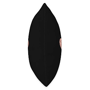 BoredKoalas Heart Throw Pillow Gifts Rose Pink On Black Heart Minimal Art Love Valentine Day Gift Throw Pillow, 18x18, Multicolor