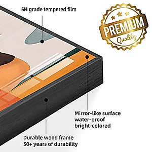 FULL HOUSE Wall Clock Silent Non Ticking Battery Operated, 12''x12'' Modern Minimalist Clock Wall Art, Crystal Porcelain Square Clock for Bedroom Living Room Office Home, 2pcs