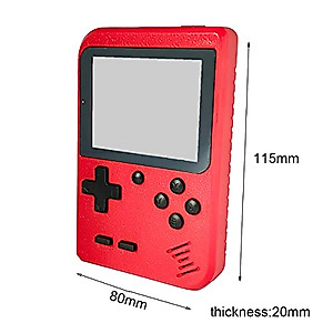 Handheld Game Console Retro Mini Game Player with 400 Classical FC Games Supporting 2 Players & TV Connection , Gift Birthday (Game Console Red)