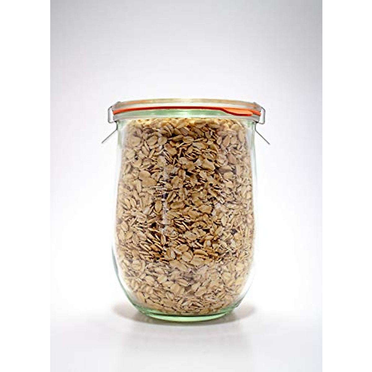 Weck Jars - Weck Tulip Jars 1 Liter - Sour Dough Starter Jars - Large Glass Jars for Sourdough with Glass Lid, Wide Mouth - Suitable for Canning and Storage - 4 Jars