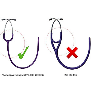 (Stethoscope Binaural) Replacement Tube by Reliance Medical compatible with Littmann® Classic II SE Stethoscope - TUBING (PURPLE)