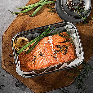 CUITISAN SIGNATURE RECTANGLE AIRTIGHT CONTAINER NO. 5 23.0oz, STAINLESS STEEL FOOD CONTAINER, WATERPROOF, MICROWAVE and DISHWASHER AVAILABLE