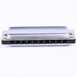 WAAZVXS Diatonic Harmonica 10 Holes 20 Note Harp Key Of C Aluminum Comb Stainless Reeds Musical Instruments (Color : Key C)