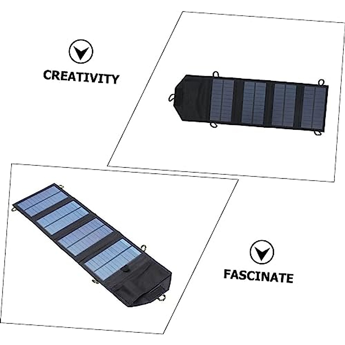 CLISPEED 4pcs Solar Panels USB a Charger Portable Cell Phone Charger Cargador C Charger for Car Portable Phone Charger USB Charger Practical Solar Panel Cloth Battery Yacht Boat