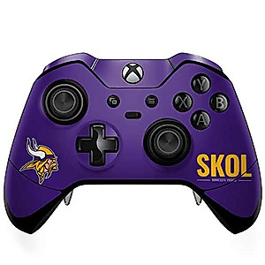 Skinit Decal Gaming Skin compatible with Xbox One Elite Controller - Officially Licensed NFL Minnesota Vikings Team Motto Design
