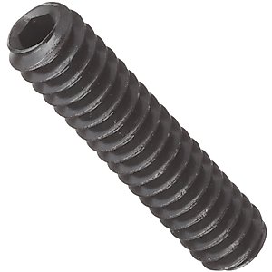 Alloy Steel Set Screw, Black Oxide Finish, Hex Socket Drive, Oval Point, Meets ASME B18.3/ASTM F912, 1/4" Length, #8-32 UNC Threads, Imported (Pack of 100)