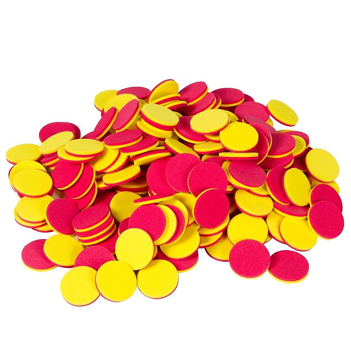 hand2mind Foam Two-Color Counters, Red and Yellow Counters, Counting Manipulatvies, Math Counters for Kids, Counting Chips, Math Manipulatives, Math Bingo Chips, Counters for Kids Math (Pack of 1000)