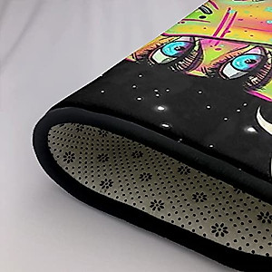 YUXIXI Non-Slip Area Rugs Home Decor Outer Space Art Mystery Black Girl Floor Mat Living Room Bedroom Carpets Doormats 60 X 39 Inches