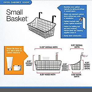 Spectrum Diversified Grid Storage Basket, Small, White