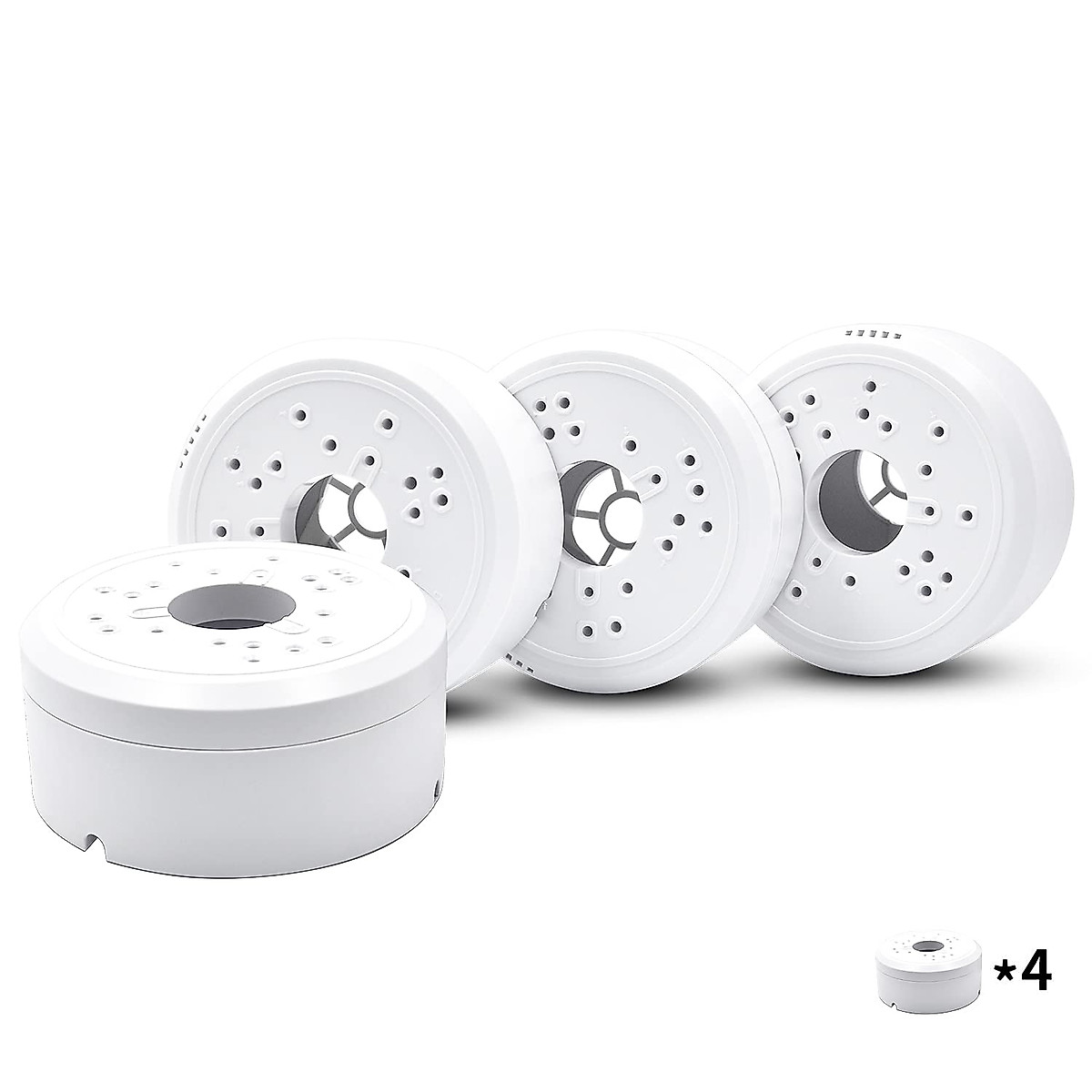 Universal Security Camera Junction Box Mount Bracket, Indoor/Outdoor Use Hide Cable Junction Box for Arlo Solar Panel and Solar Battery Camera(4 Pack)