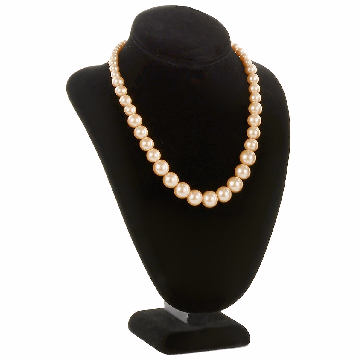 Displays2go Necklace Bust Jewelry Display Stands, Velvet, Large, 3-Pack