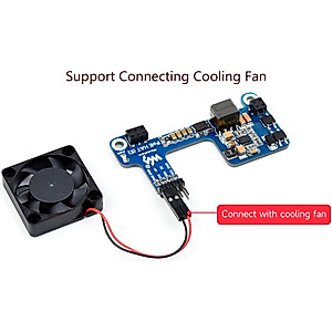 Power Over Ethernet HAT POE HAT (E) for Raspberry Pi 4B/Pi 3B+, IEEE 802.3af-Compliant Standard, Support Connecting Cooling Fan and Official Case