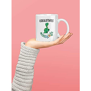Funny Lesbian Gifts. Lickalottapus 11 ounce LGBT Coffee Mug. Gift Idea for Gay Girlfriend or Friend on Her Birthday or Anniversary. (White)