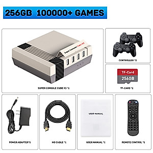 Kinhank Retro Game Console with 100000+Games,Super Console CUBE X3 Video Game Console with EmuElec 4.5/Android 9/CoreE,8K Output,2.4+5G,BT 4.0,Emulator Console Compatible with Most Emulators,Best Gift