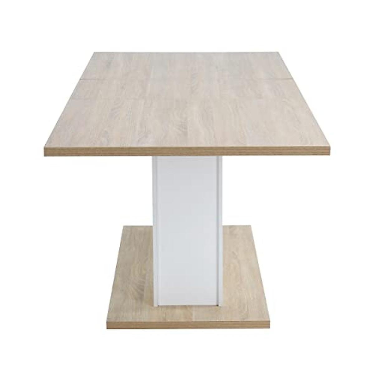 Geniqua Extensible Dining Table 4-8P Seat Wooden Top Kitchen Island Meal Desk Home Office Restaurant Furniture