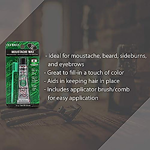 Clubman Moustache Wax Hang Pack Black 0.5 oz x 3 packs