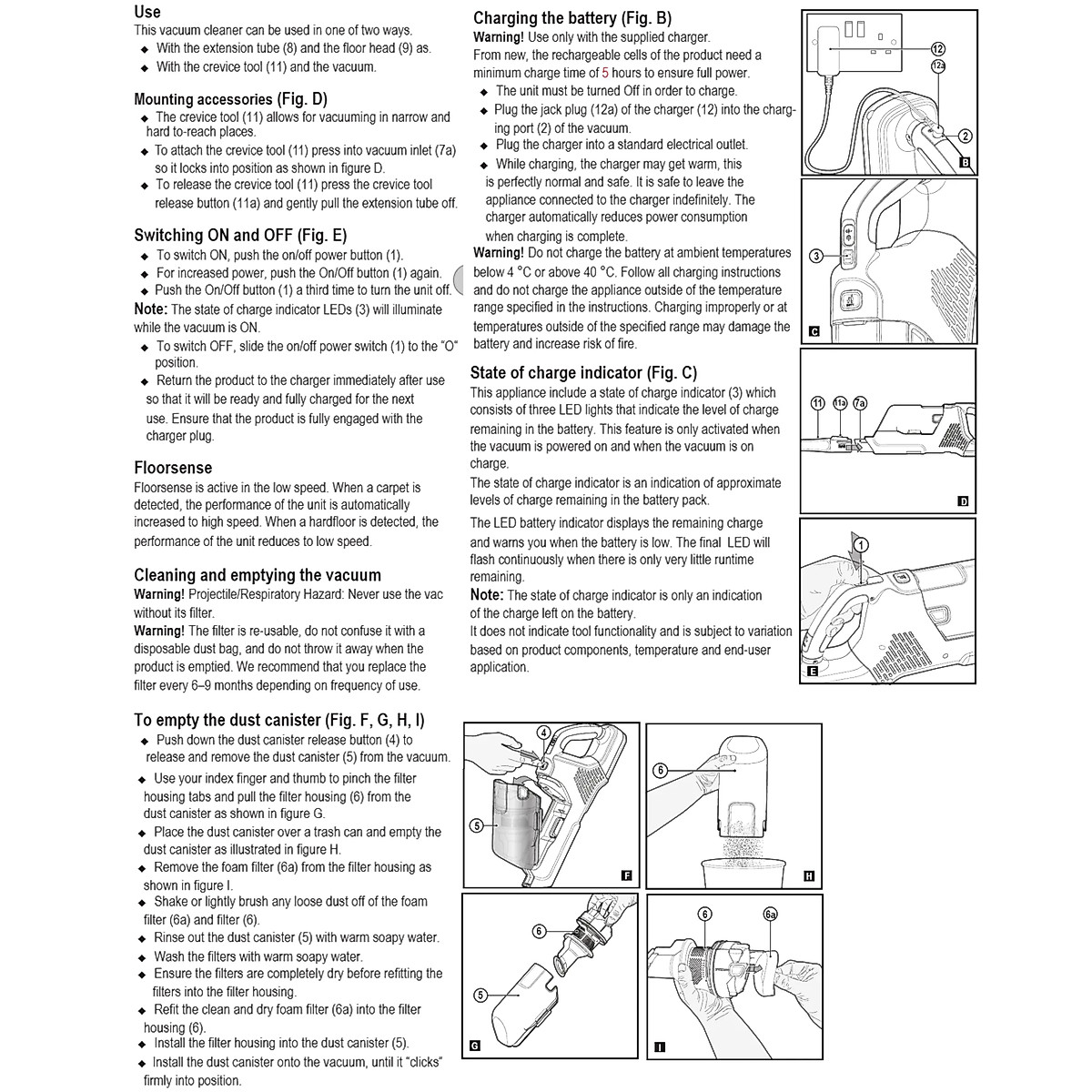 BLACK+DECKER POWERSERIES+ 20V MAX Cordless Stick Vacuum with LED Floor Lights, Lightweight, Multi-Surface (BHFEA520J) , White