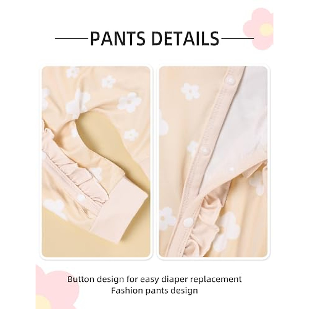 Okgirl Newborn Girl Clothes Baby Girl Outfit Floral Romper Cream Jumpsuit Bow Ties Baby Girl Outfit