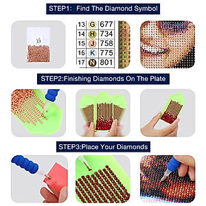 Mingming Diamond Painting Fairy and Tiger Angel DIY 5D Full Drill Round for Beginners Fantasy Forest Art Kit Crafts Adults Kits Accessories Dot Paint Gem Numbers 12X16in