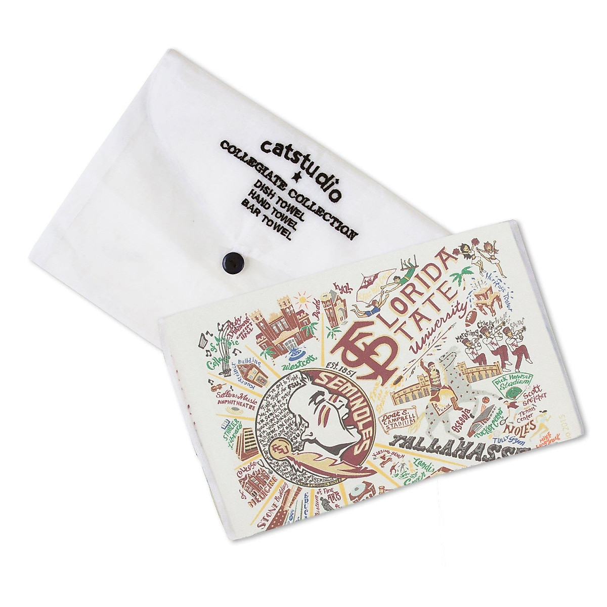 Catstudio Dish Towel, Florida State University Seminoles Hand Towel - Collegiate Kitchen Towel for FSU Fans - Perfect Graduation Gift, Gift for Students, Parents and Alums
