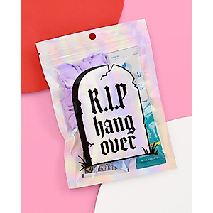 xo, Fetti RIP Hangover Party Kit Pouches - 20 pcs | Bachelorette Party Recovery Bags, Birthday Goodie Favor, Bridal Shower Supplies, Bridesmaid Gift, 21st Bday Decorations