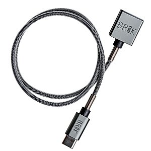 BRIK Magnetic USB-C Charging Cable - Type C Charger Cord - Universal Design - Anodized Metal - 18in (2-Pack)