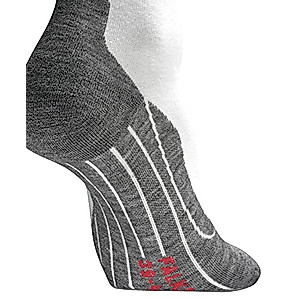 FALKE Men's RU4 Endurance Running Socks, Mid Calf, Medium Cushion, Athletic, Breathable Quick Dry, Organic Cotton, White (White-Mix 2020), 10.5-11.5, 1 Pair