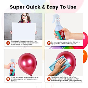 Balloon High Shine Spray-Shiny Spray for Latex Balloons-Balloon Brightener Spray for Lasting-Spray for Halloween/Birthdays/Weddings Party,Shine Balloons Spray