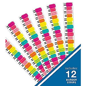 Schoolgirl Style - Simply Stylish Tropical | Tropical Pops Straight Borders, Classroom Décor, 12 Strips