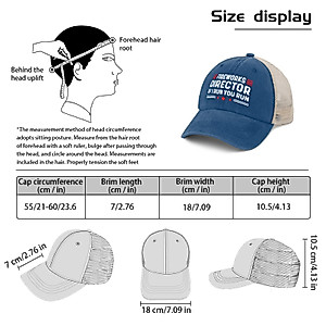 BEIXBE Fireworks Director If I Run You Run Trucker Hat Women Trendy Mesh Hat for Summer Lake Blue