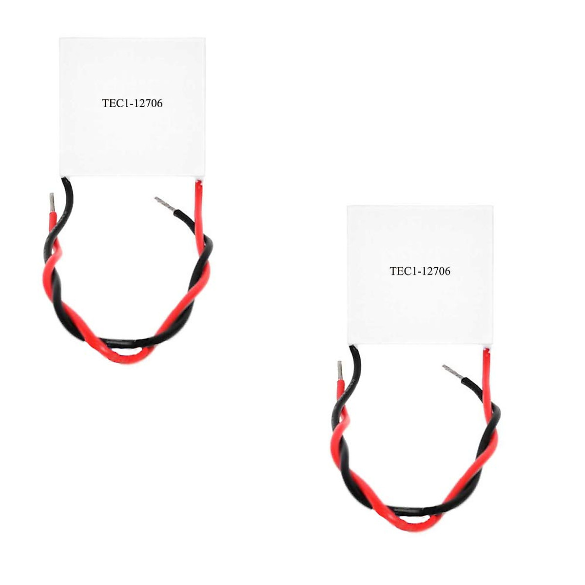 Acxico 2Pcs TEC1-12706 Semiconductor Refrigeration Tablets Heatsink Thermoelectric Cooler Cooling Peltier Plate Module 40x40MM
