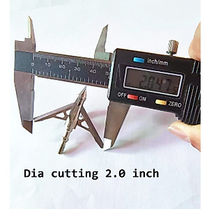 cqwsbsy 6Pack Broadheads 100 Grain Fixed Blades&2 Mechanical Blades 2 inch Cutting Dia