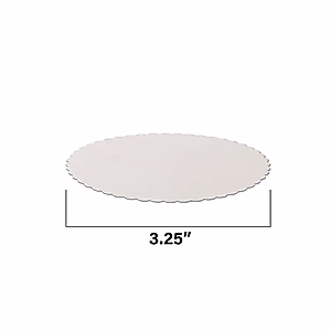 Scalloped Edge 3.25 in Thin Paper Coaster for Protection Against Leaks and Spills by MT Products (200 Pieces)