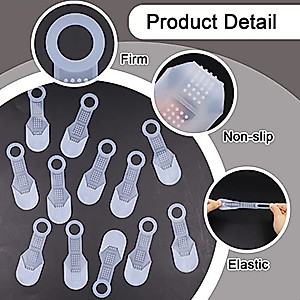 Jaxbo Hanger Grips, Clothing Non-Slip Hanger Grips, Clear Hanging Gripper - Stretchable & Eco-Friendly Fit on The Ends of Hangers, 12 PCS