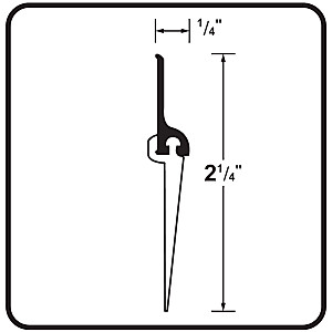 M-D Building Products 69644 2-1/4-Inch by 36-Inch DB038 Heavy Duty Door Sweep with Vinyl Seal, White