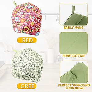 Mepple Microwave Bowl Cozy, Hot Soup Bowl Holders, Multipurpose Potholders for Hot & Cold Foods, Bowl-shaped Containers, Essential Kitchen Utensils Gadgets, Set of 2, Red and Green
