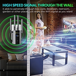 2024 Fastest WiFi Extender Signal Booster The Longest Range up to 9995sq.ft, Internet Superboost Booster for Home, Wireless Internet Repeater and Signal Amplifier, 4X Faster Access Point,1-Tap Setup