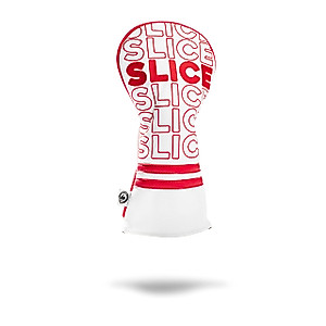 Pins & Aces Slice Driver Head Cover - Premium, Hand-Made Leather Driver Headcover - Funny, Tour Quality Golf Club Cover - Style and Customize Your Golf Bag