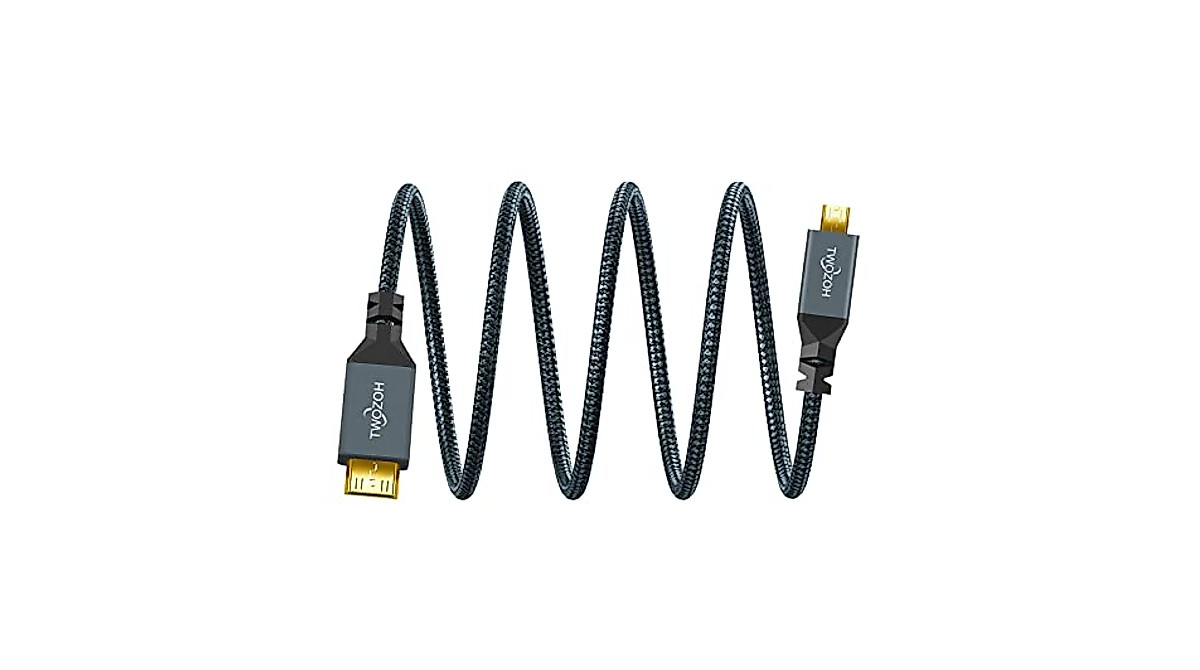 Twozoh Micro HDMI to Mini HDMI Cable 3FT 4K Support | High-Speed Connector