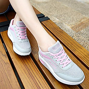 USYFAKGH YIWULA Womens Sneakers Walking Tennis Shoes Fashion Women Outdoor Mesh Lace-Up Sports Shoes Runing Breathable Shoes Sneakers