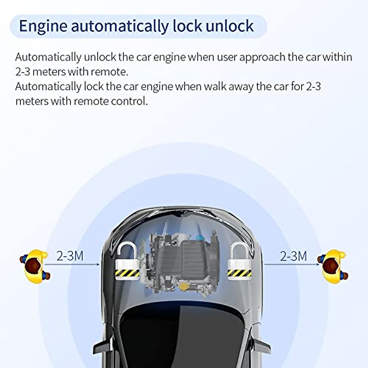 EASYGUARD IM001 RFID 2.4GH car Wireless Immobiliser Security System with Engine Automatic Lock or Unlock immobilizer System Anti-hijacking & Anti-Theft DC12V Easy DIY Installation
