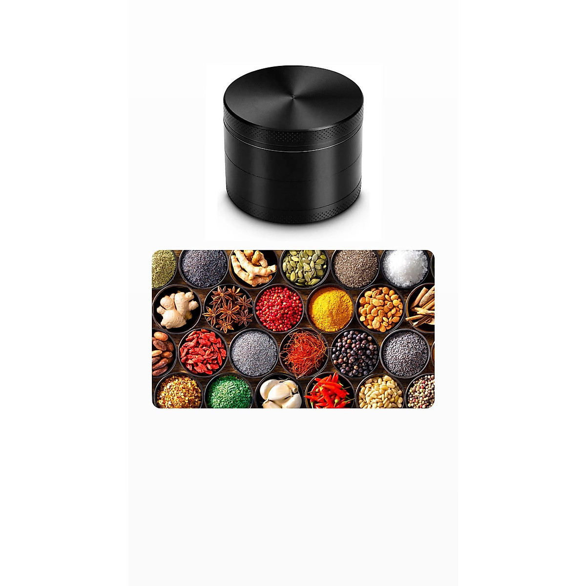 Spice Grinder - Small 2.0 Inch - Black - Easy clean