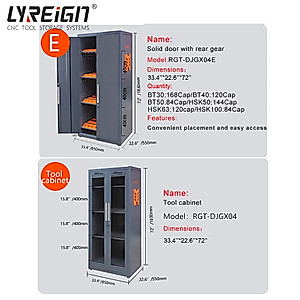 LYREIGN cat40 CNC Tool Rack CNC Tool Holder Storage cart CNC Tool Storage cabinets Large Capacity Tool cabinets CAT40-120CAP